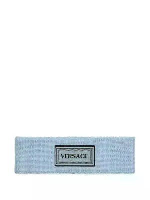 Versace Ribbed Logo Patch Headband - Blue