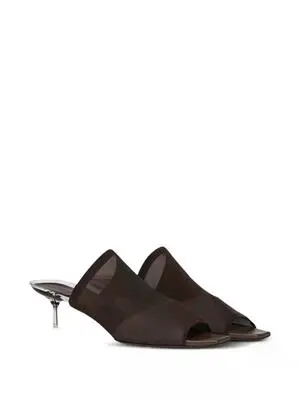 COURREGES Mesh Mule Sandals - Brown