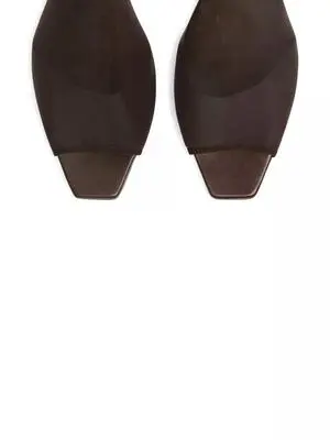 COURREGES Mesh Mule Sandals - Brown