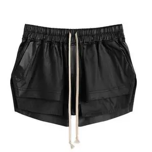 Rick Owens Fluid Fabric Drawstring Shorts - Black