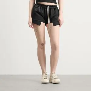 Rick Owens Fluid Fabric Drawstring Shorts - Black