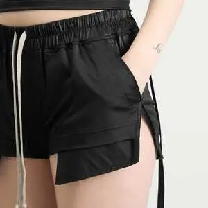 Rick Owens Fluid Fabric Drawstring Shorts - Black