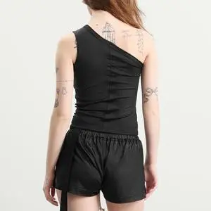 Rick Owens Sleeveless Coated Ziggy T-shirt - Black