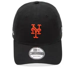 New Era New York Mets Washed Script 9twenty Cap - Black