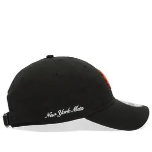 New Era New York Mets Washed Script 9twenty Cap - Black
