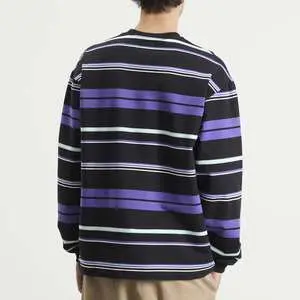 BEAMS Multi Stripe Long Sleeve T-shirt - Black
