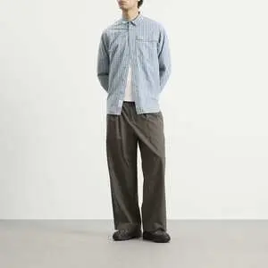 BEAMS New Wide Pleated Chino - Charcoal