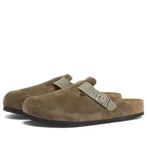 BIRKENSTOCK Boston Clog - Concrete Grey Suede/leather