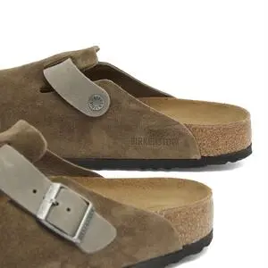 BIRKENSTOCK Boston Clog - Concrete Grey Suede/leather