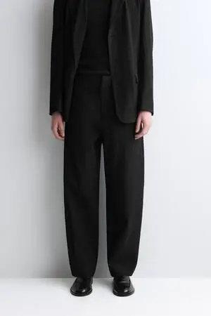 Cos Seersucker Relaxed-fit Straight-leg Pants
