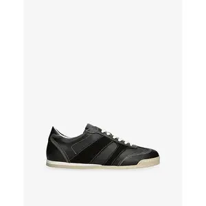 COLLEGIUM Pillar Pista Leather And Suede Trainers - Black