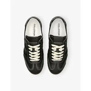 COLLEGIUM Pillar Pista Leather And Suede Trainers - Black