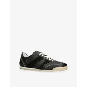 COLLEGIUM Pillar Pista Leather And Suede Trainers - Black