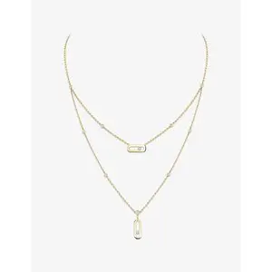 Messika Move Uno 2-row Diamond Necklace - Yellow