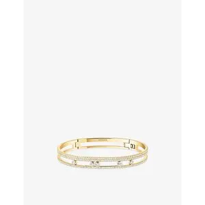 Messika Messika Move Romane Pave 18ct Gold And Diamond Bangle Bracelet Yellow