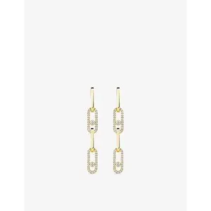 Messika Move Link Convertible 18ct Gold And 1.70ct Diamond Drop Earrings - Yellow