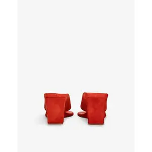 Alaïa Tong 75 Suede Wedge Sandals - Orange