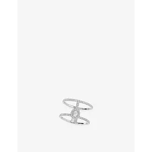 Messika Glam'azone 2 Row Pavé 18ct Gold And Diamond Ring - White