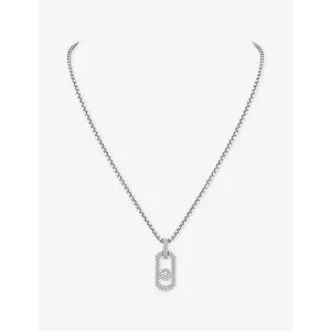 Messika So Move Pavé Diamond Pendant Necklace - Grey