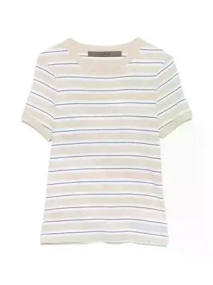 Enza Costa Striped Cotton T-shirt