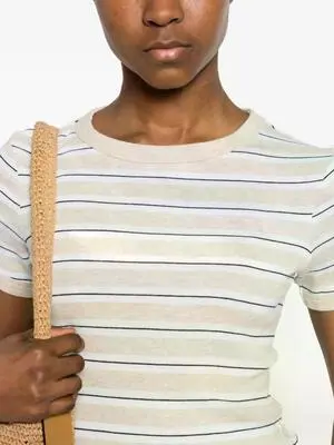 Enza Costa Striped Cotton T-shirt