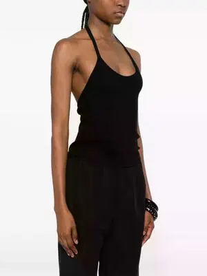 Enza Costa Ribbed Tank - Black
