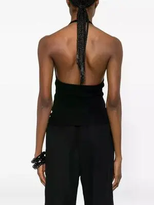 Enza Costa Ribbed Tank - Black