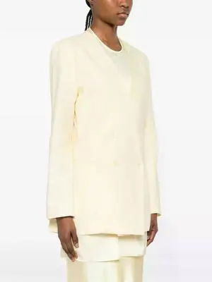 Enza Costa Double-breasted Linen Blazer