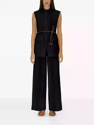Herno Belted Vest With Flap Pockets