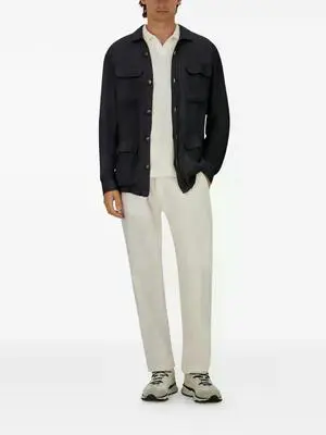 Herno Flap-pocket Linen Shirt Jacket