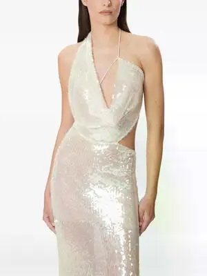 AMAZUIN Iselin Asymmetric Draped Maxi Dress