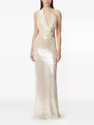 AMAZUIN Iselin Asymmetric Draped Maxi Dress
