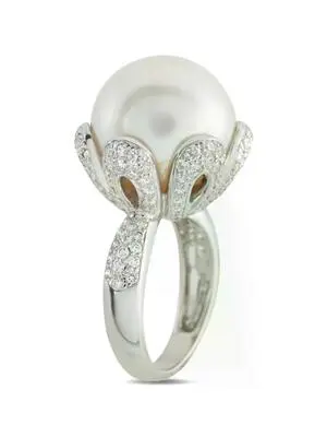 LB EXCLUSIVE Diamond And Pearl Ring - Silver