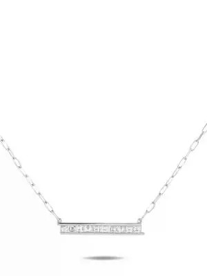 LB EXCLUSIVE Diamond Bar Link Necklace - Silver