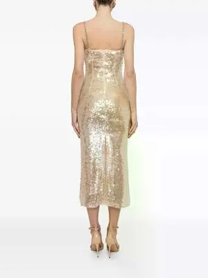 NISSA Sequin Embellished Midi Dress