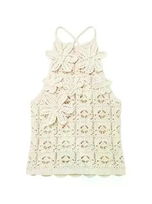 Pinko Crochet-effect Sleeveless Top