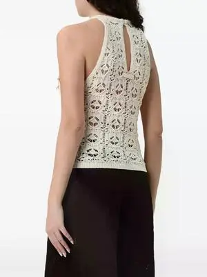 Pinko Crochet-effect Sleeveless Top