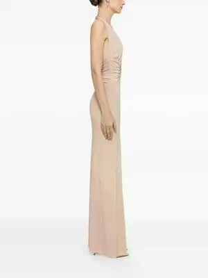 NISSA Glitter Maxi Dress - Neutrals