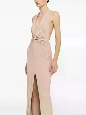 NISSA Glitter Maxi Dress - Neutrals