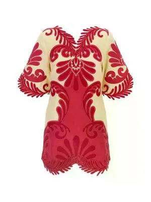 Farm Rio Embroidered Mini Dress