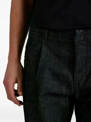 SLOWEAR Pleated Denim Trousers