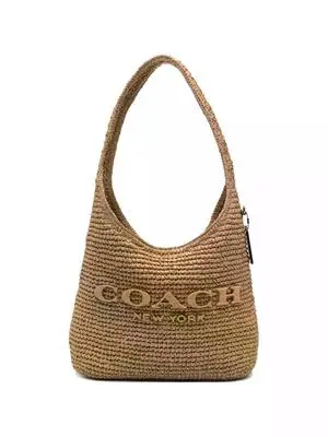 COACH Brooklyn Embossed-logo Shoulder Bag - Neutrals
