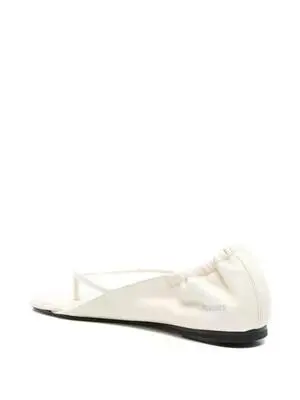 Jacquemus Nappa Leather Flat Sandals - Neutrals