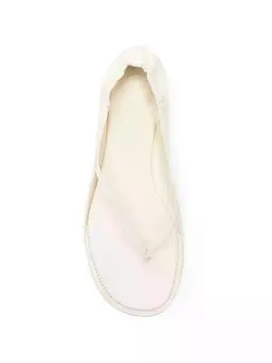 Jacquemus Nappa Leather Flat Sandals - Neutrals