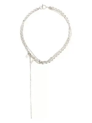JUSTINE CLENQUET Palladium-plated Chain-link Necklace - Silver