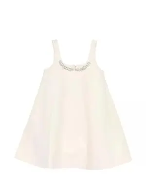 Simone Rocha Embellished A-line Mini Dress - Neutrals