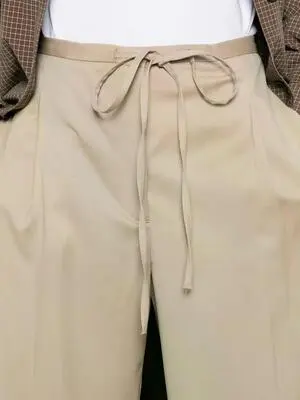 RÓHE Drawstring Pleated Trousers - Neutrals