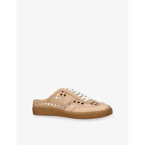 Dolce Vita Notice Woven Backless Sneakers - Beige