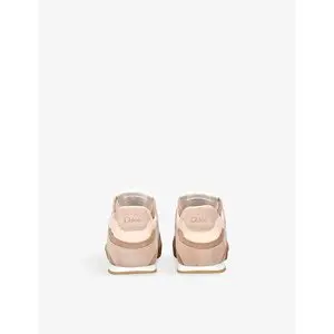 Chloé Kick Suede And Mesh Trainers - Pink