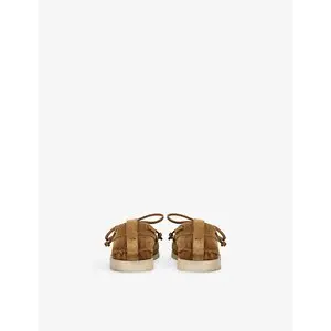 GOLDEN GOOSE Suede Boat Shoes With Fringe Detail - Camel